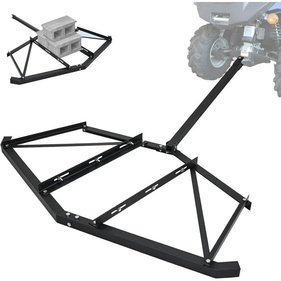 Driveway Drag 66" Width,Heavy Duty Steel Drag Harrow with 3 Sets ...