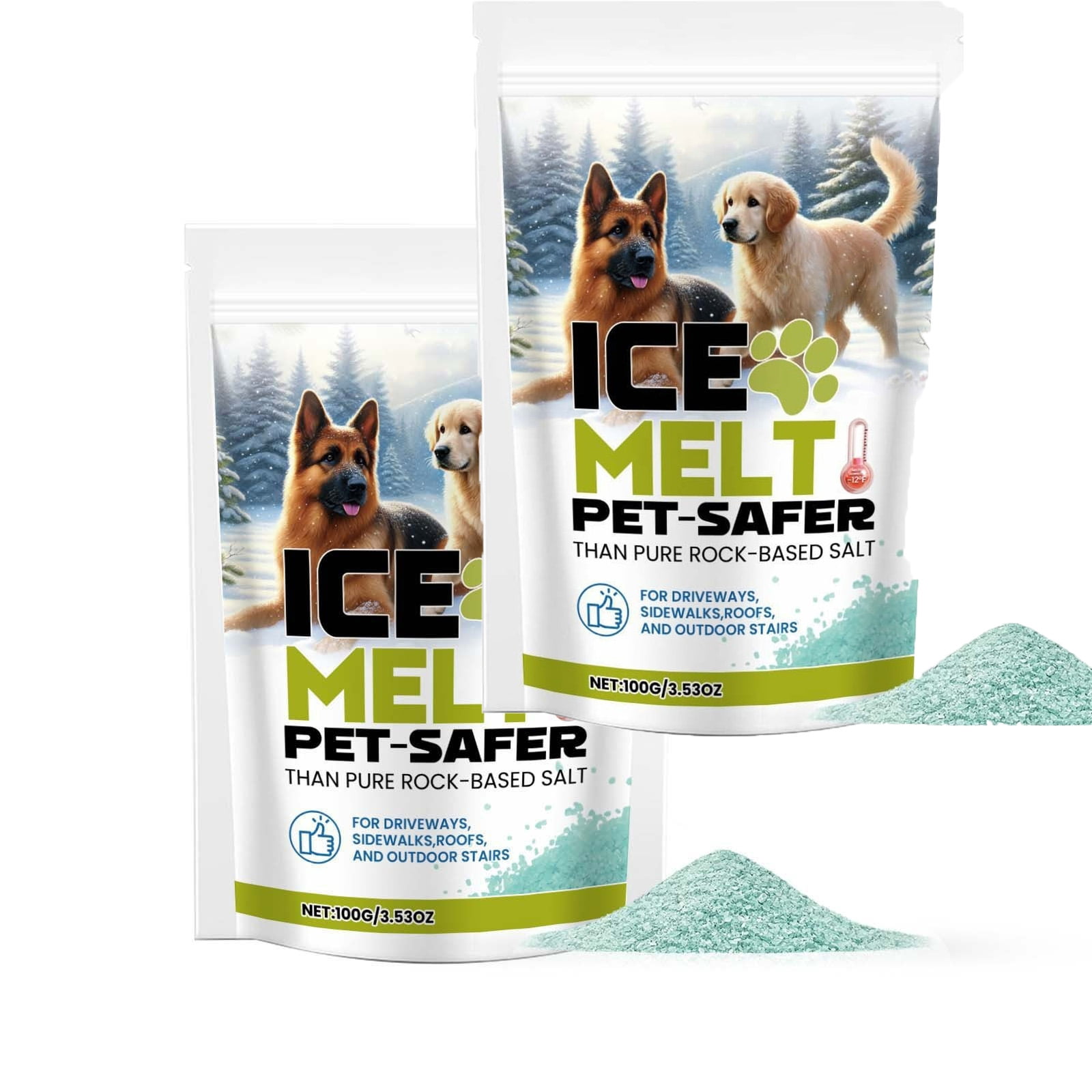 Driveway Ice Melt - 100g Snow Melting Solution for Deicing, Safe and ...