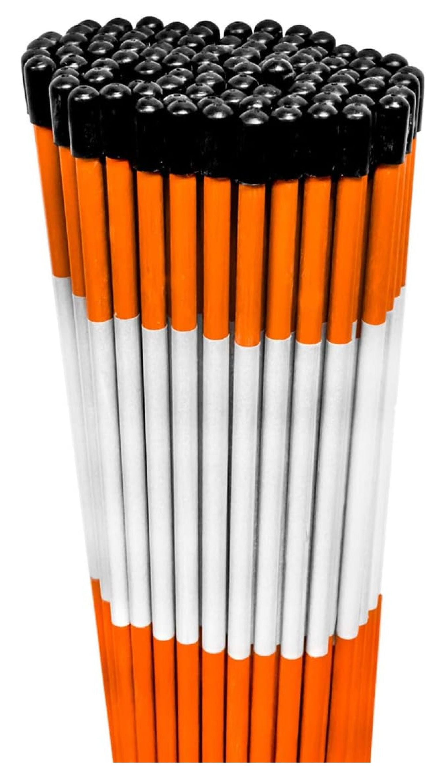 Driveway Markers 100PK - 5/16” Safety Orange Reflective Rods Stakes ...