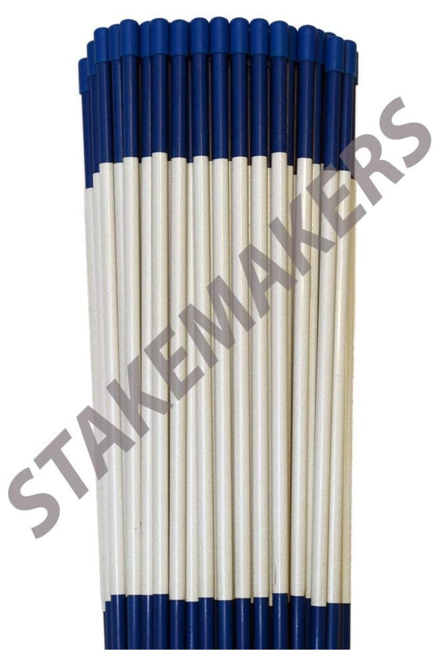 Driveway Markers, Blue, 10 Pack, 4' x 5/16", Snow Stakes, Plow Stakes ...