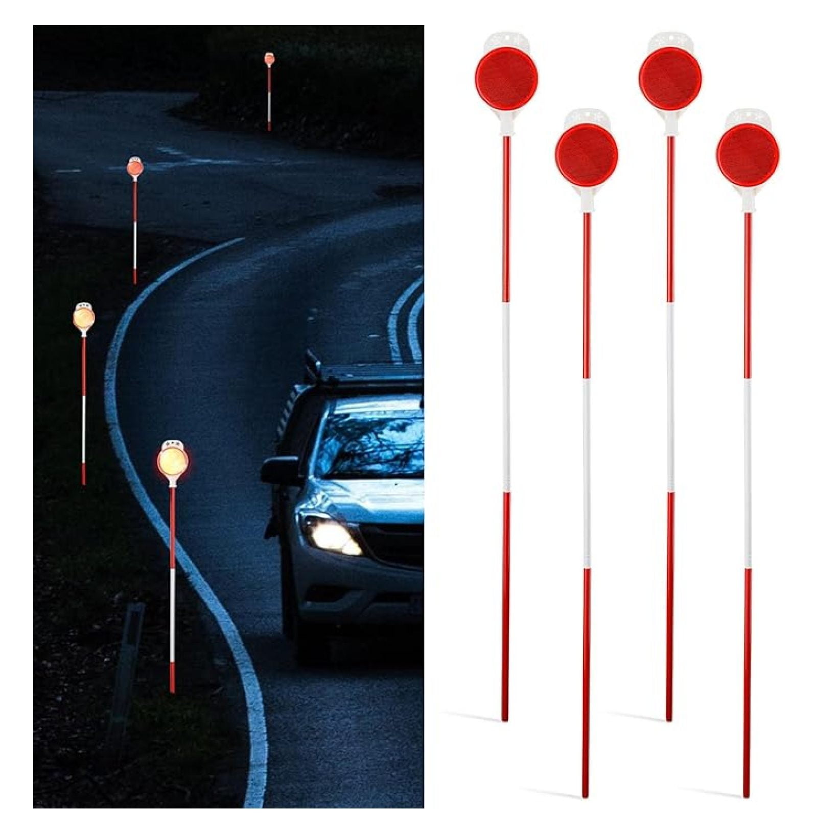 Driveway Markers Reflectors, Double Sided Reflective Driveway Markers ...