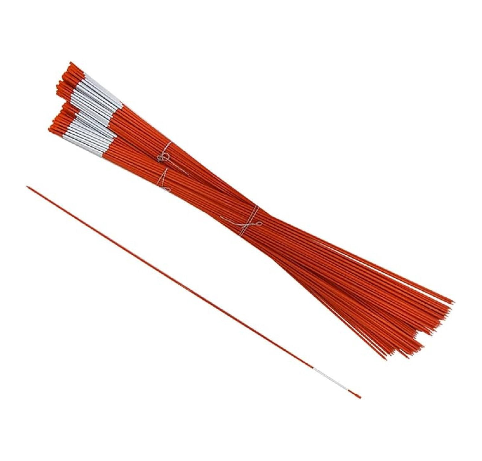 Driveway Markers Snow Stakes - 50 Pack - 1/4 inch x 48 inch Orange ...