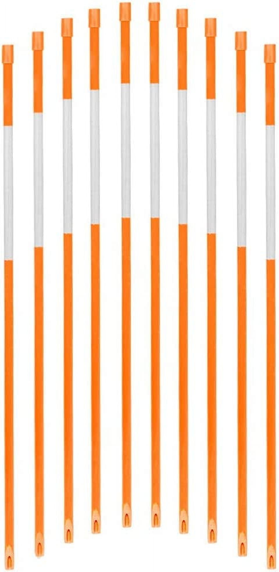 Driveway Markers for Snow Plowing Stakes 60 Inch Orange with Reflective ...