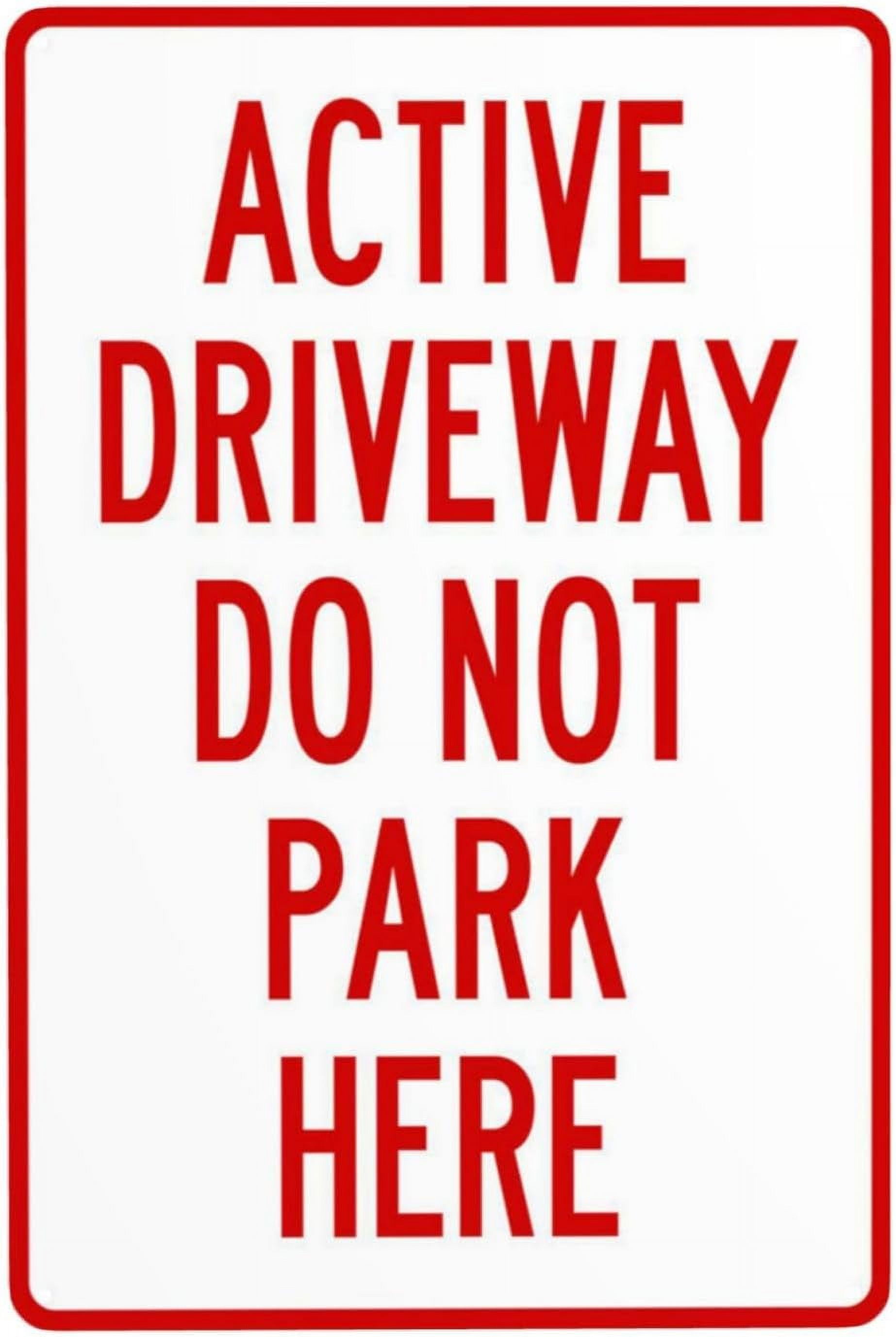 Driveway Warning Sign, Active Driveway Sign Retro Security Aluminum ...