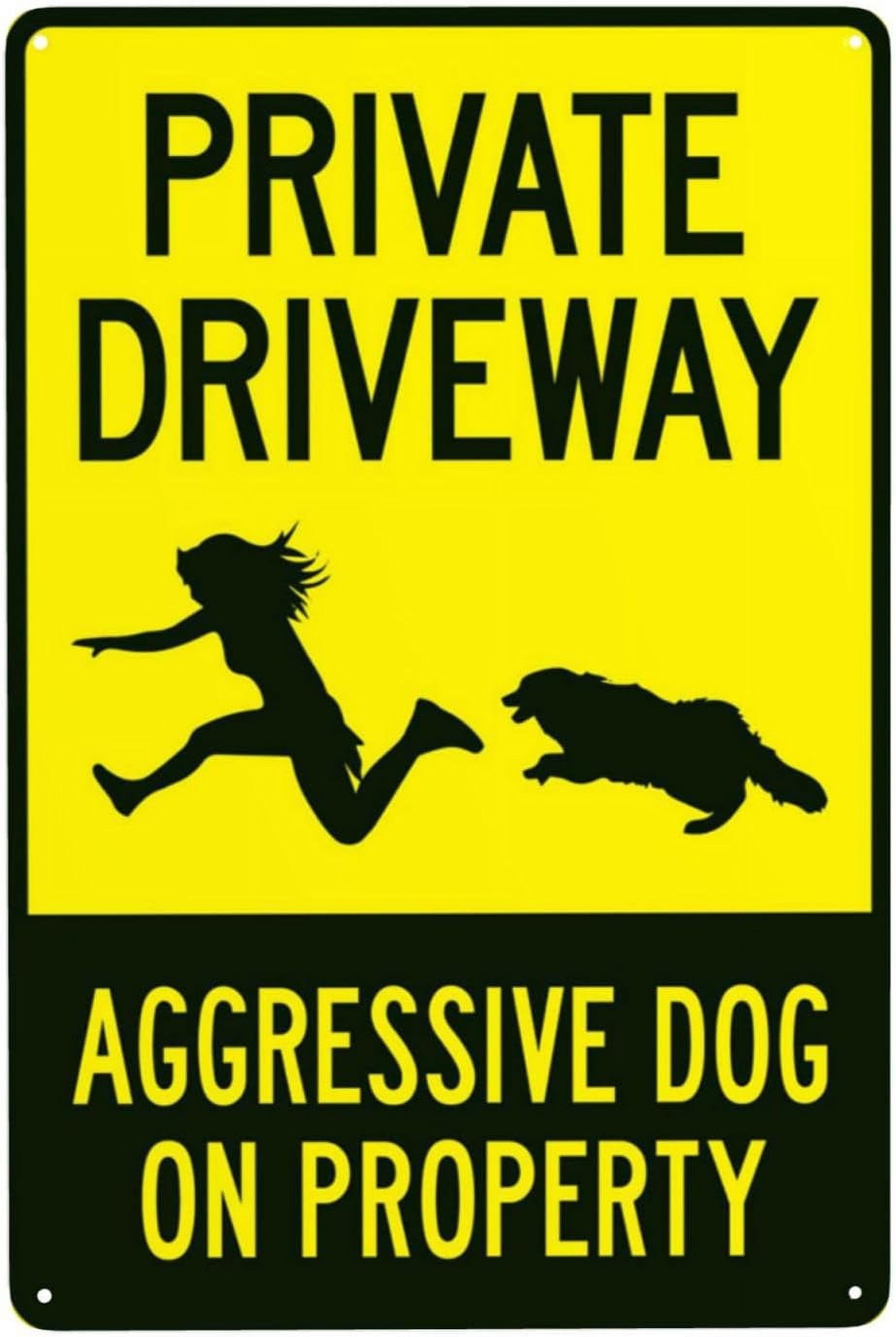 Driveway Warning Sign, Active Driveway Sign Retro Security Aluminum ...