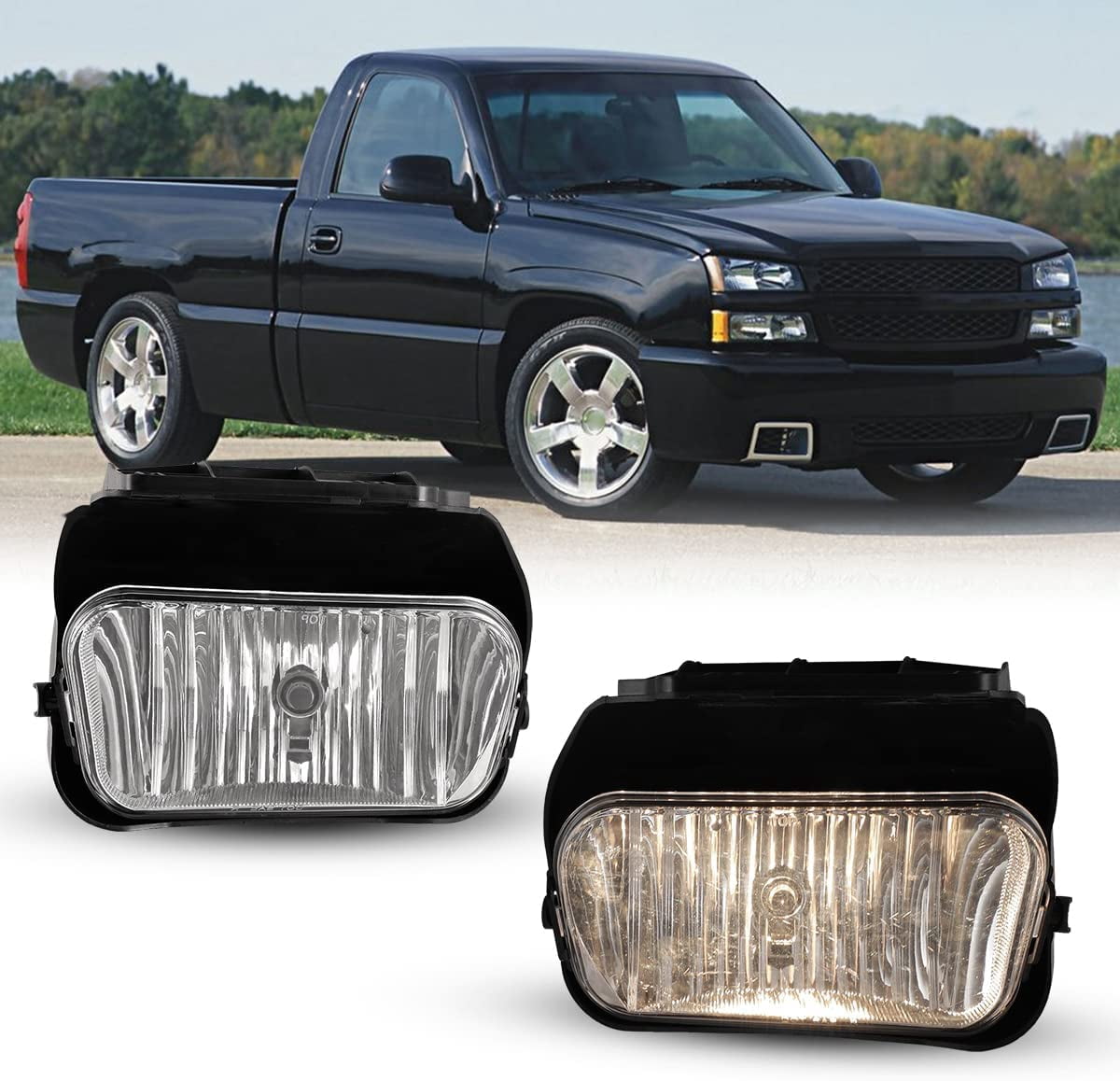 Driving Fog Lights Lamps Replacement for Chevy Silverado 2003-2007 All ...