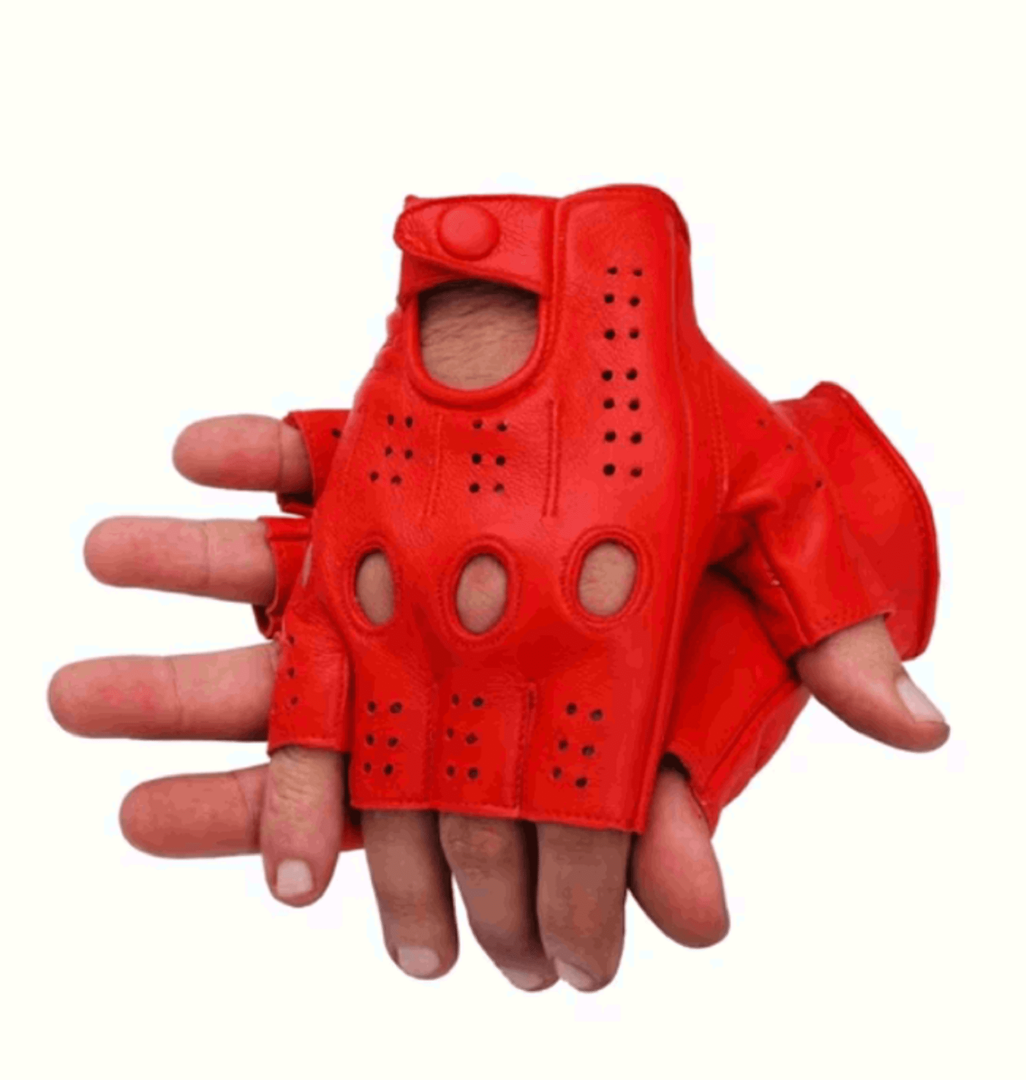 Driving Half Finger Finger less Knuckle Holes For Men Genuine ...