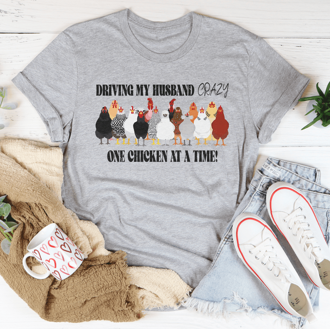 Driving My Husband Crazy Tee Athletic Heather S Peachy Sunday T-Shirt ...