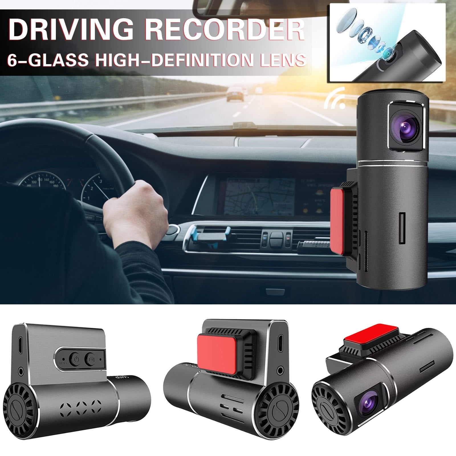 Driving Recorder, 1080p Dash Camera, Loop Recording, Front & Rear ...