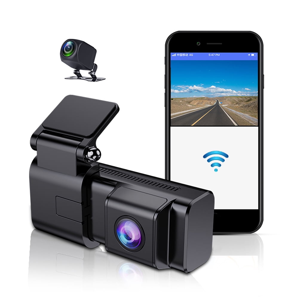 Driving Recorder Dual Cameras 2K+1080P Front and Rear Built-in WiFi ...