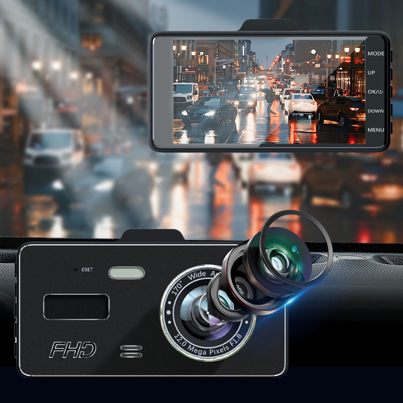 Driving Recorder Vmvidoty 1080P Event Data Recorder Screen Video ...