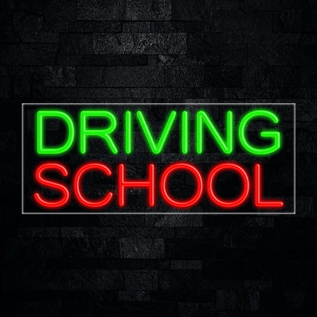 Driving School-LED Neon Sign 30"L x 12"H #30541 - Walmart Business Supplies