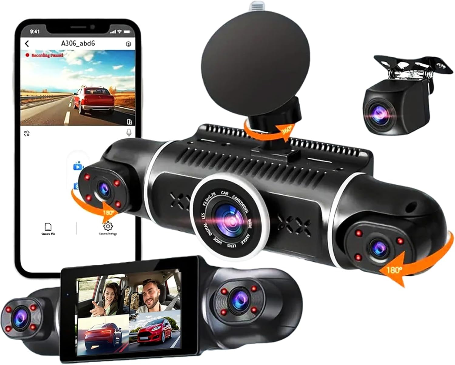 Driving Security 4-Channel 1080p Car Recorder, 4 Channel Car Recorder ...