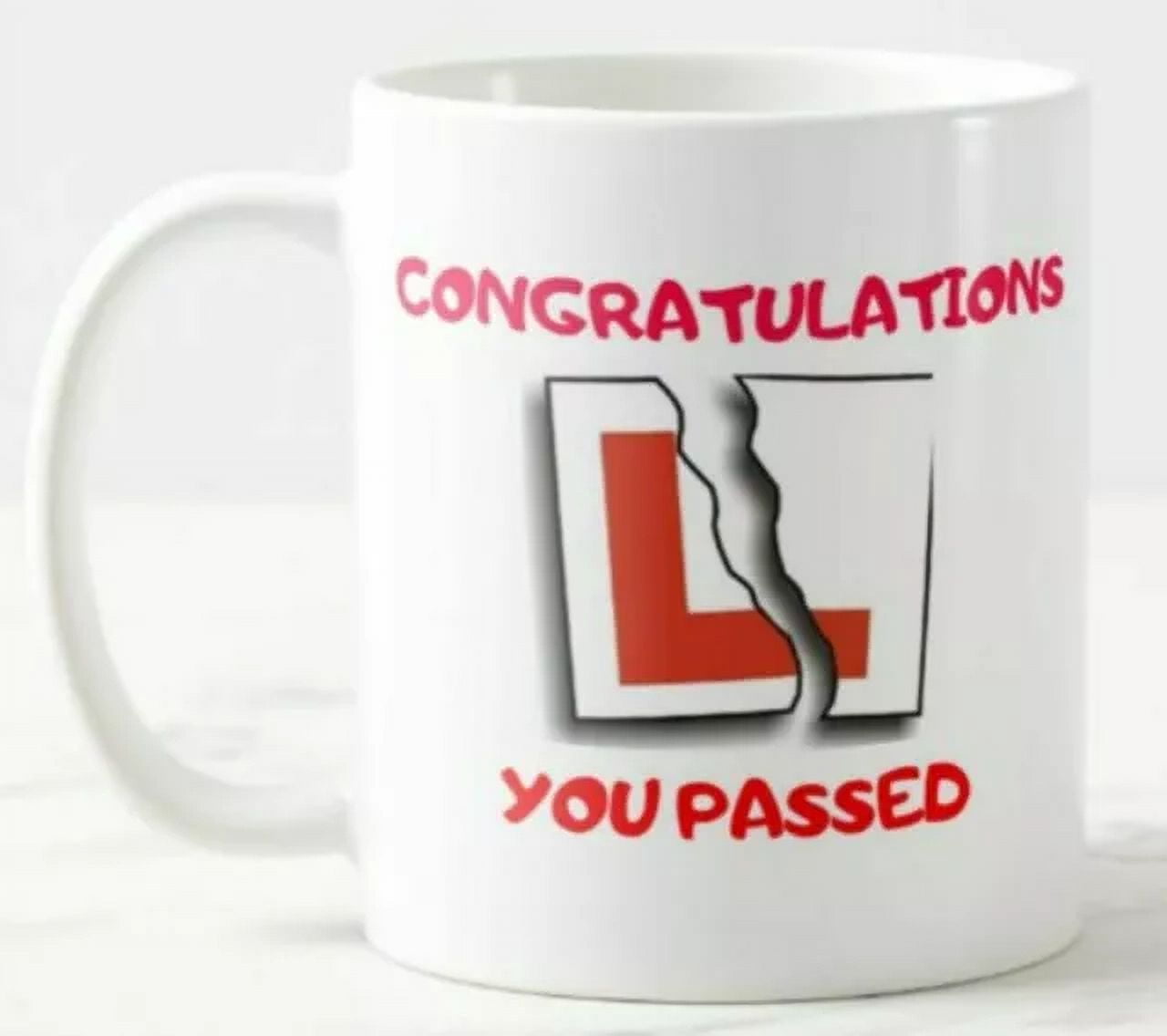 Driving Test Mug L-Plate Learner Congratulations You Passed Best Gift ...