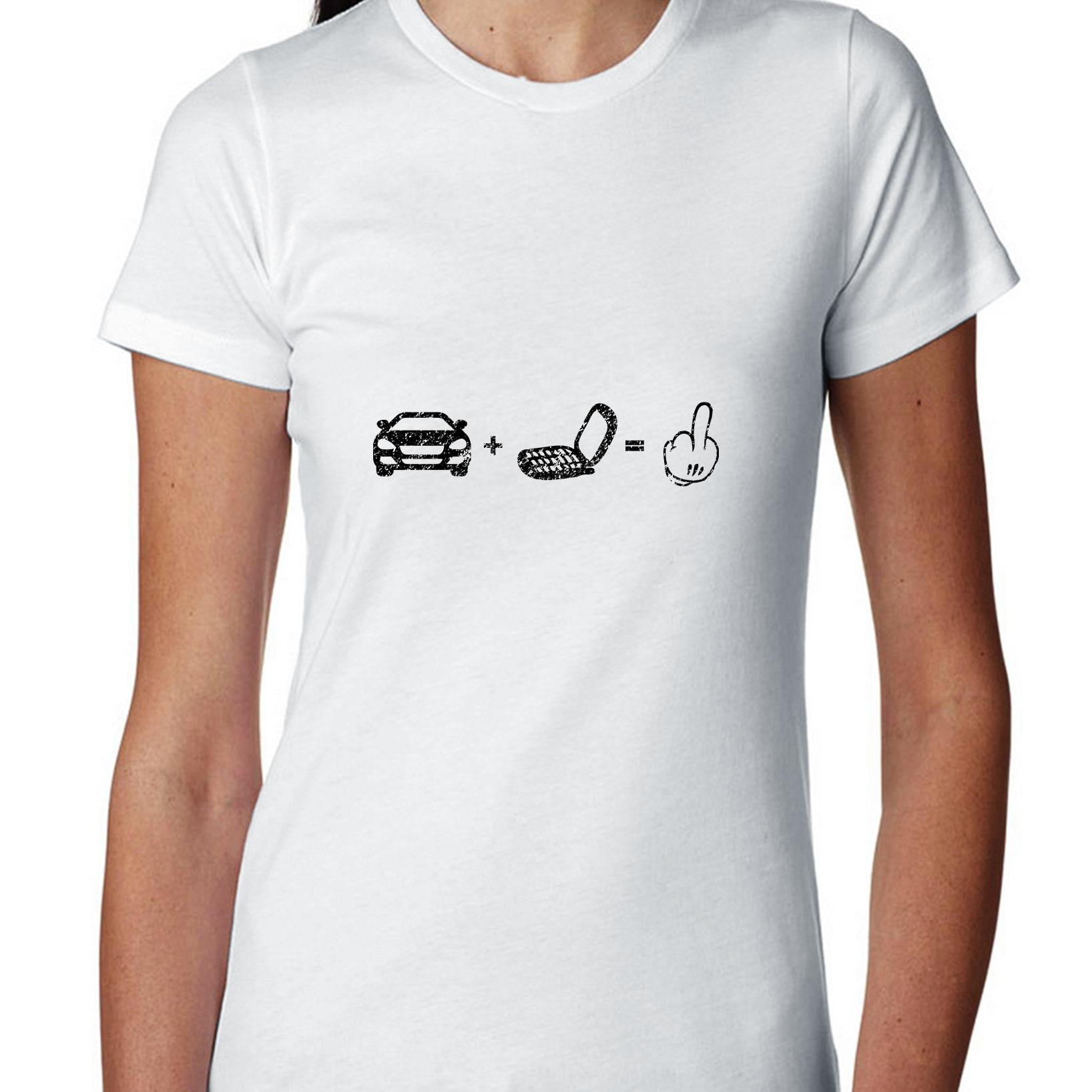 Driving + Texting = Middle Finger - Don't Text and Drive Women's Cotton ...