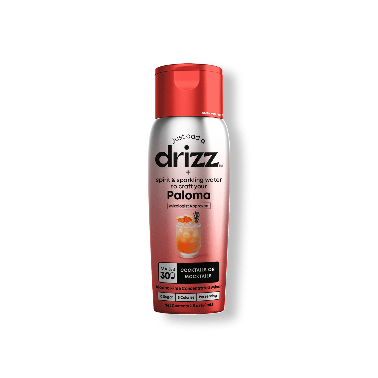 Drizz, Paloma Mixer Drops, 60ml, 30 Servings: Mix bar-quality Palomas ...