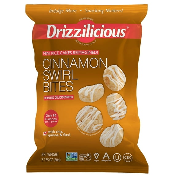 Drizzilicious Mini Rice Cakes Salted Caramel, Vegan Snack with Quinoa ...