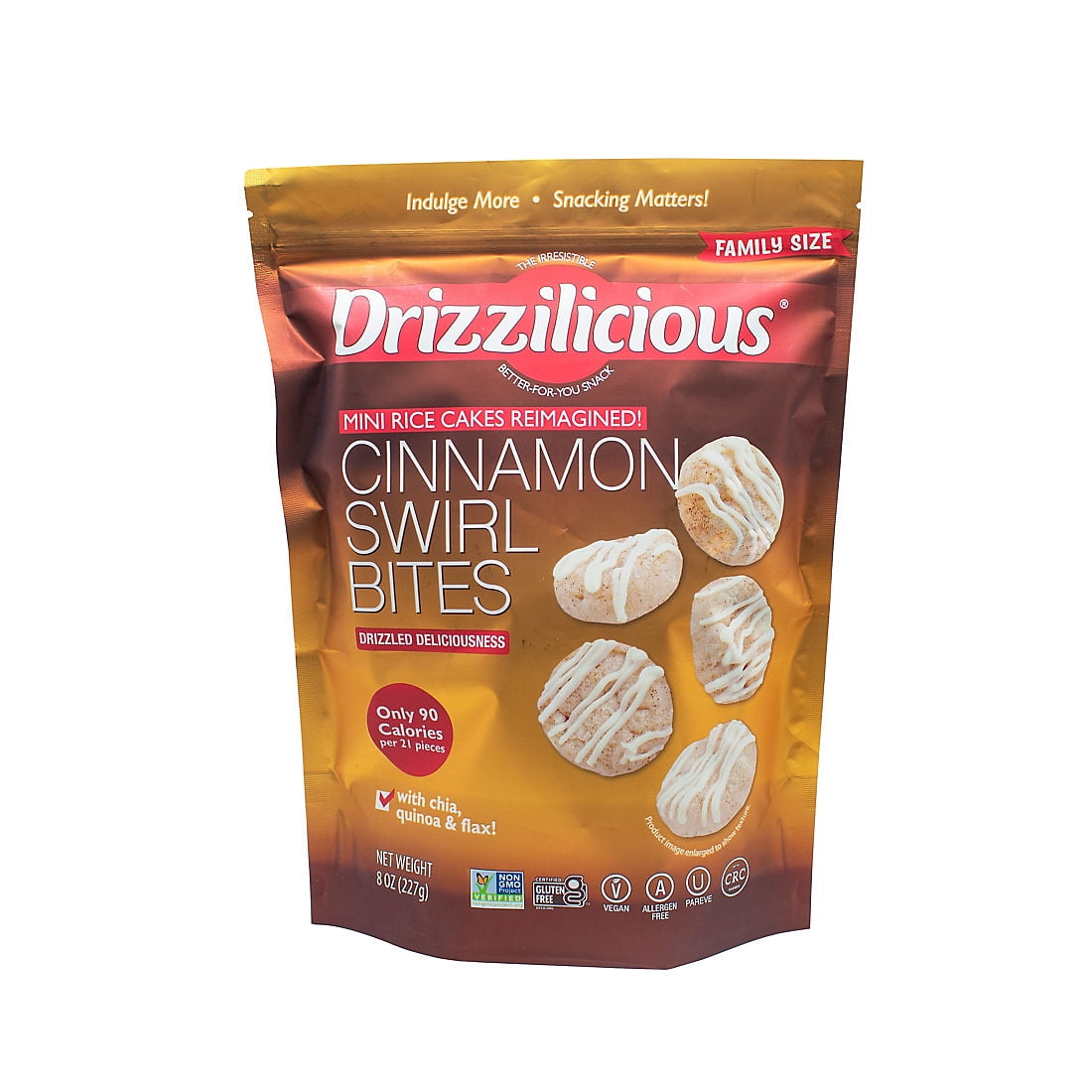Drizzilicious Cinnamon Swirl Mini Rice Cakes, 8 oz. - Walmart.com