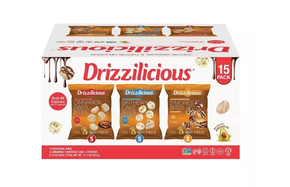Drizzilicious Drizzled Mini Rice Cake Variety Pack - 11.1oz/15ct ...