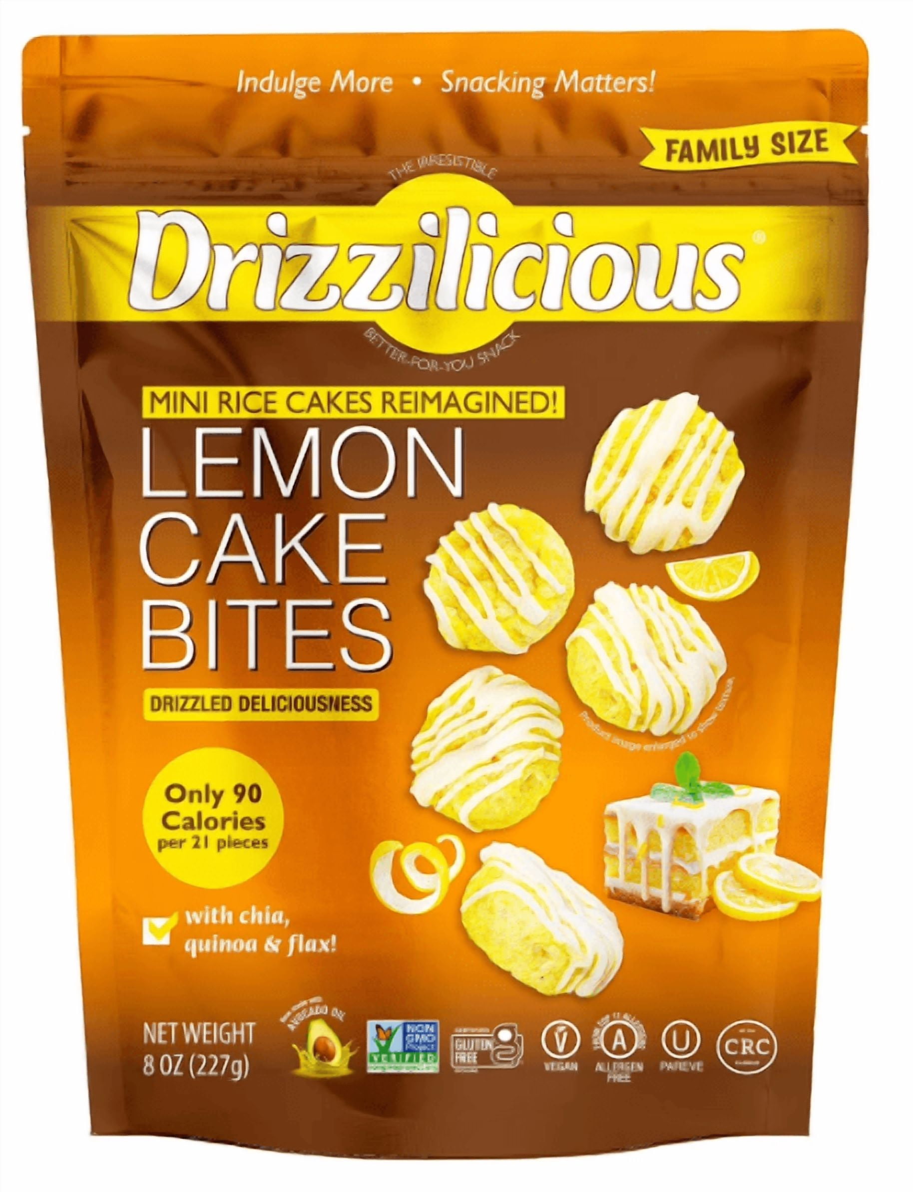 Drizzilicious Lemon Cake Mini Rice Cakes, 8 oz - Walmart.com