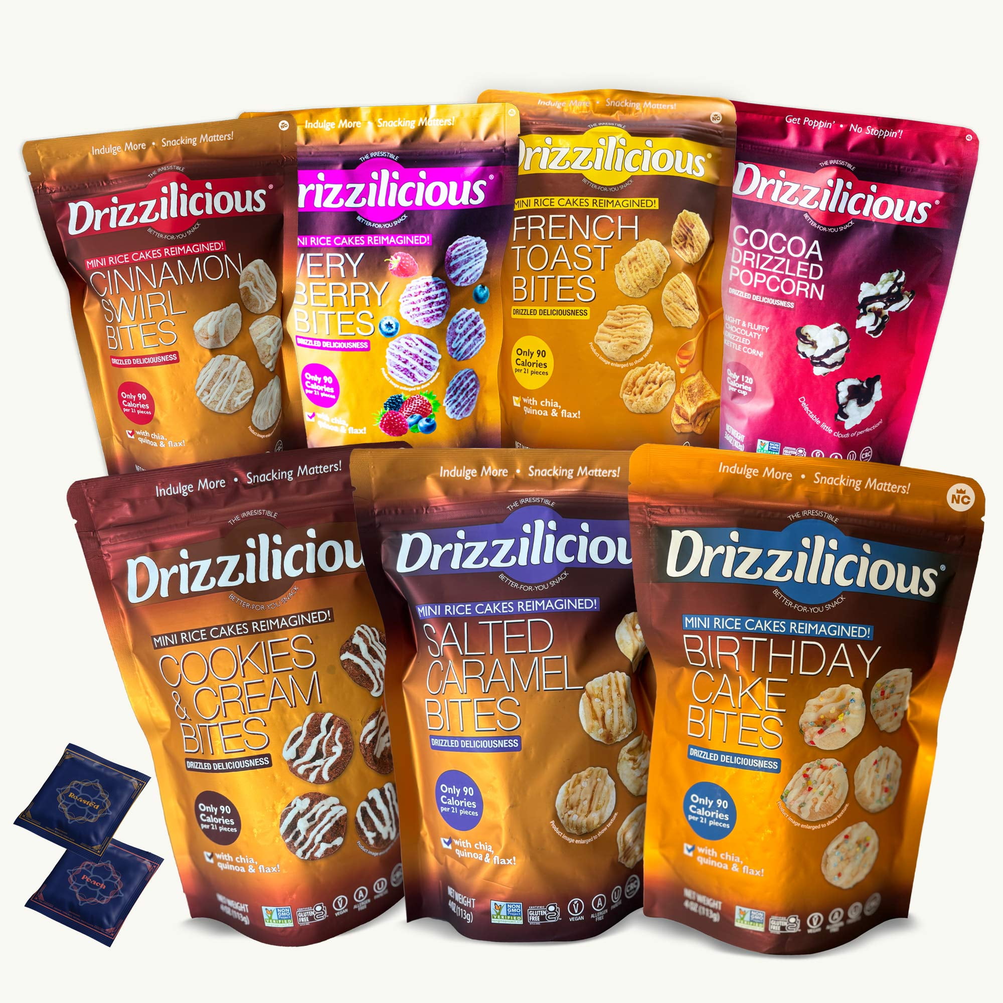 Drizzilicious Mini Rice Cakes - Birthday, Salted Caramel, Cookies ...
