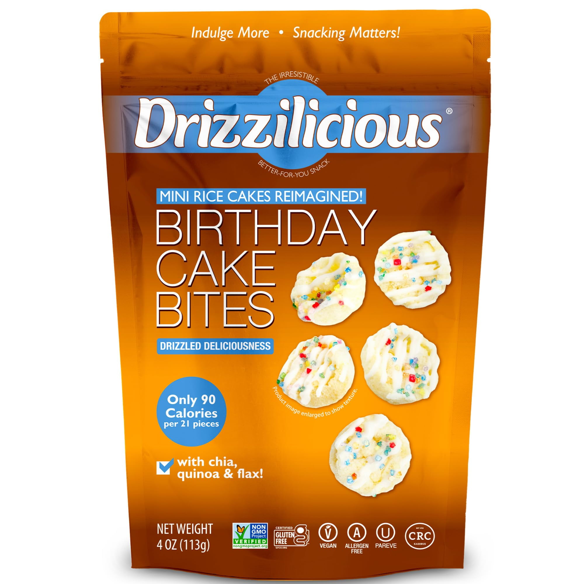 Drizzilicious Mini Rice Cakes MSF2 Birthday Cake - Rice Crisps, Snack ...