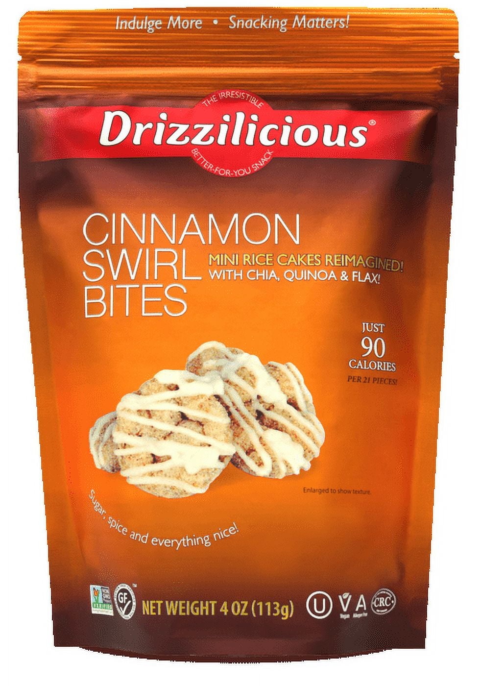 Drizzilicious Crispy Mini Rice Cinnamon Swirl - 4 oz, Pack of 2 ...