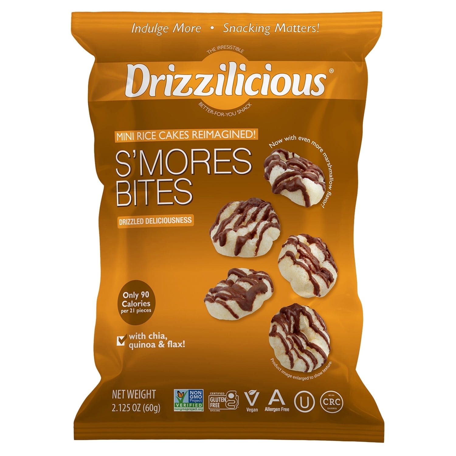 Drizzilicious Mini Rice Cakes, S'mores Flavored Rice Cake Gluten Free ...