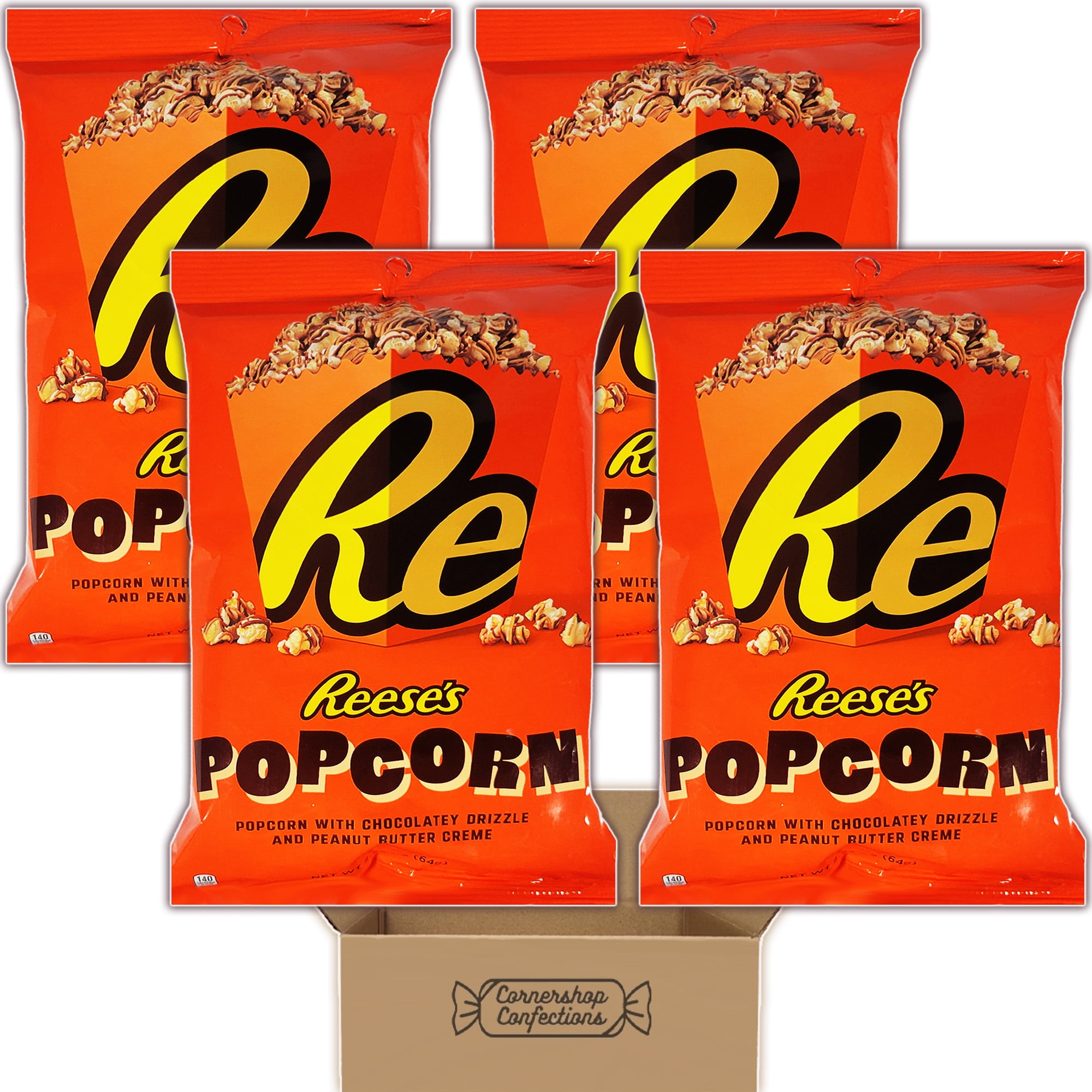 Drizzled Popcorn Bulk Pack - Reese's - 4 Individually Sealed 2.25 Ounce ...