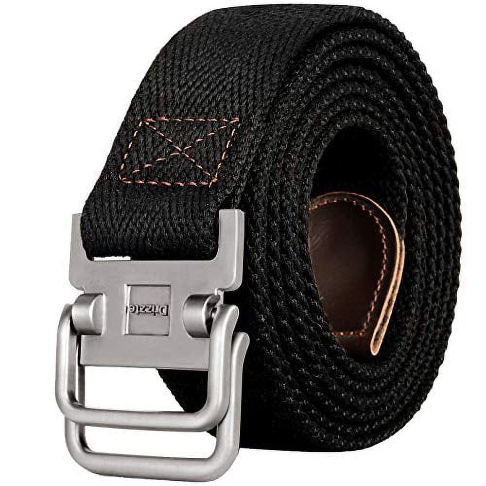 Drizzte 71'' Long Belt Plus Size Double D Ring Mens Canvas Web Belts ...