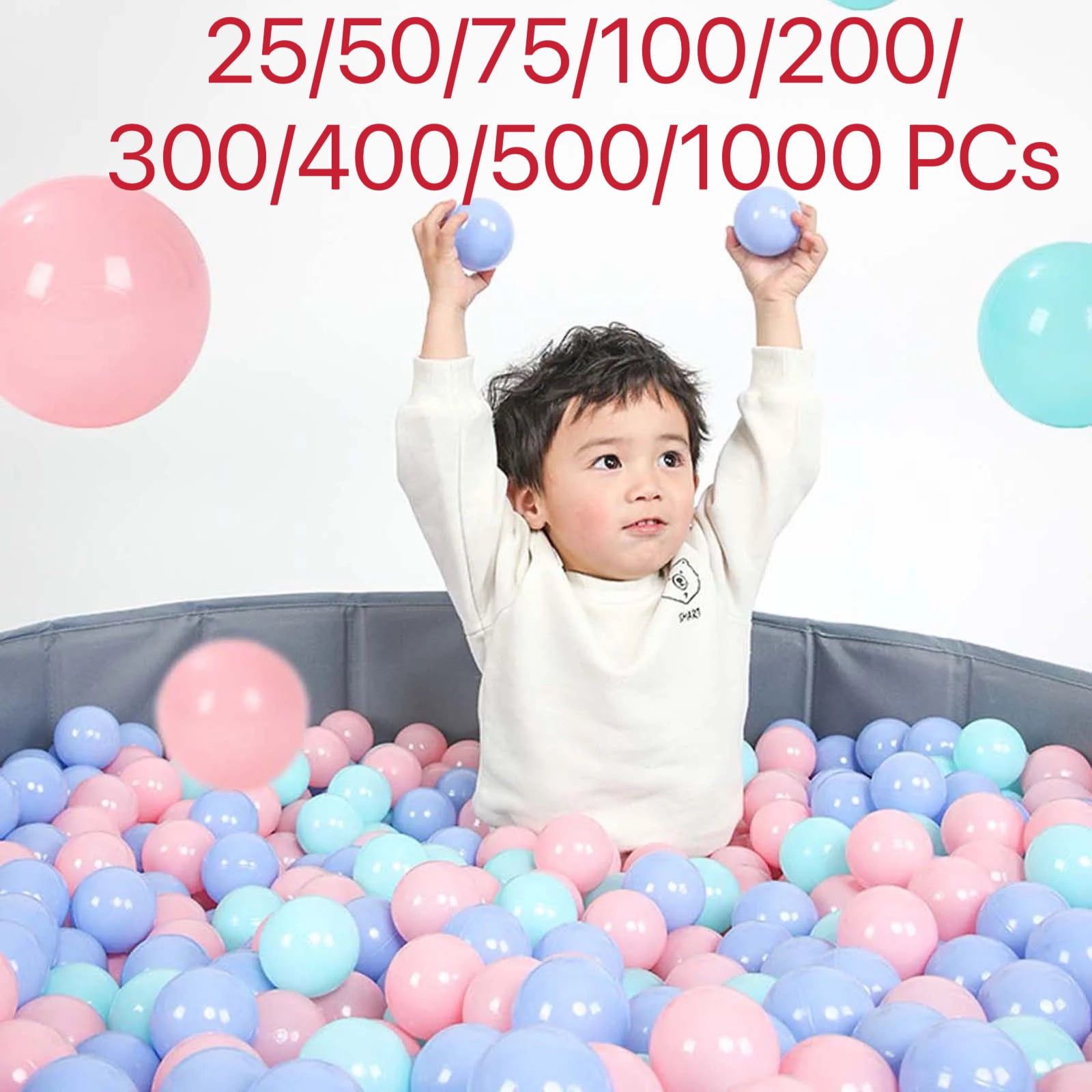 DrmPth Ball Pit Balls for Toddlers, BPA Free Plastic Pool Ball for Kids ...
