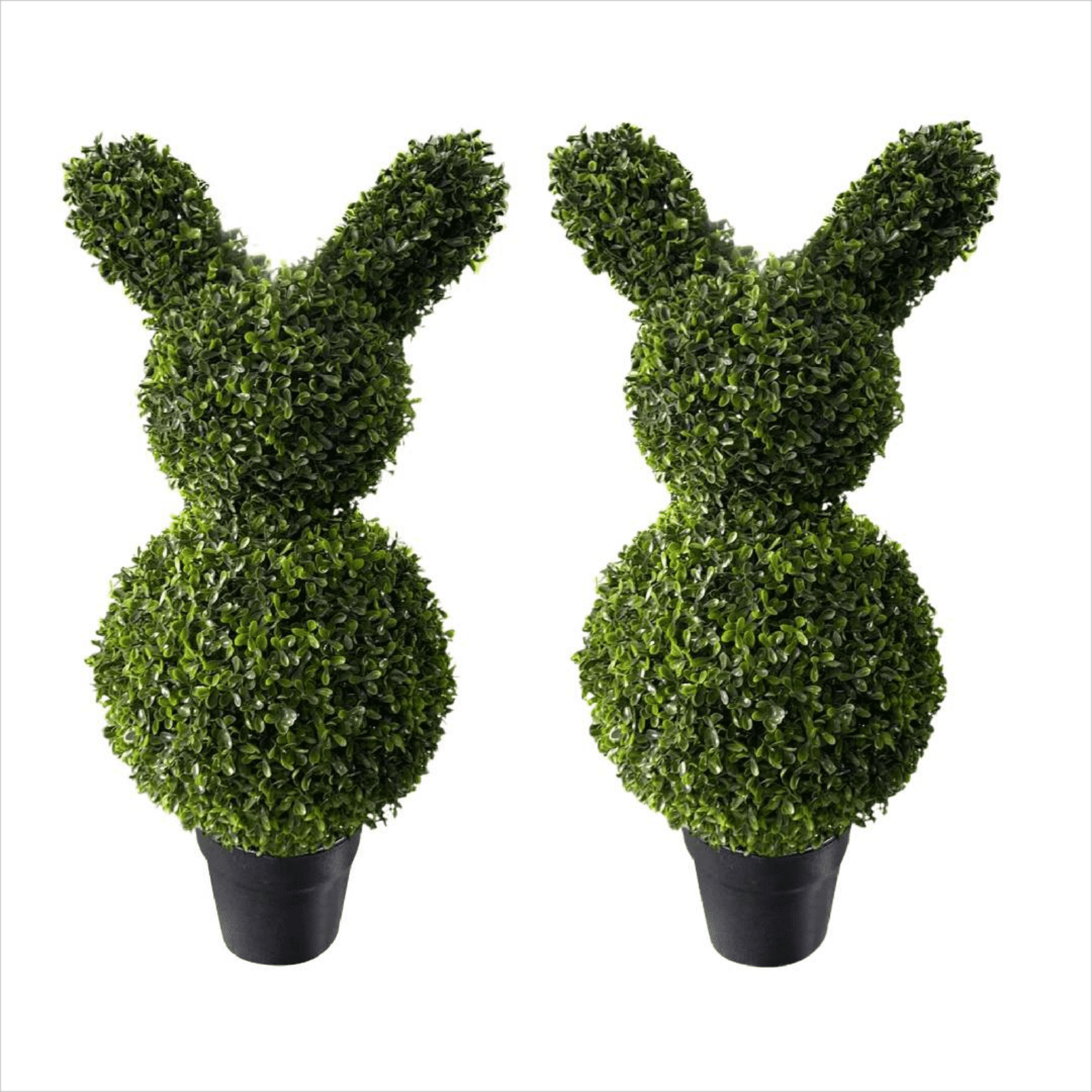 DrmPth Bunny Topiary Boxwood - 28" Rabbit Shaped Topiary Trees, Easter ...