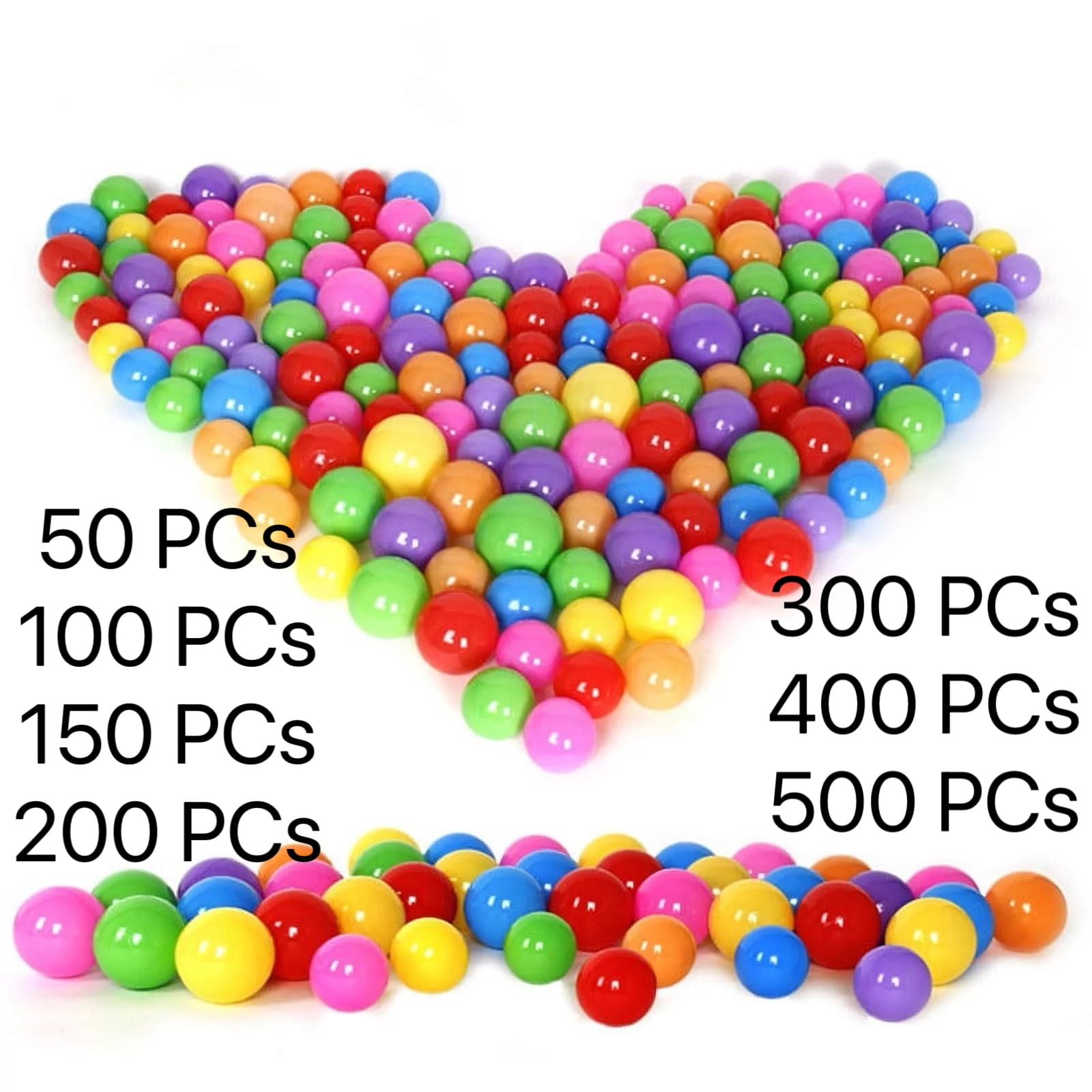DrmPth Pit Balls BPA Free Ocean Ball Colorful Hollow Soft Plastic Ball ...