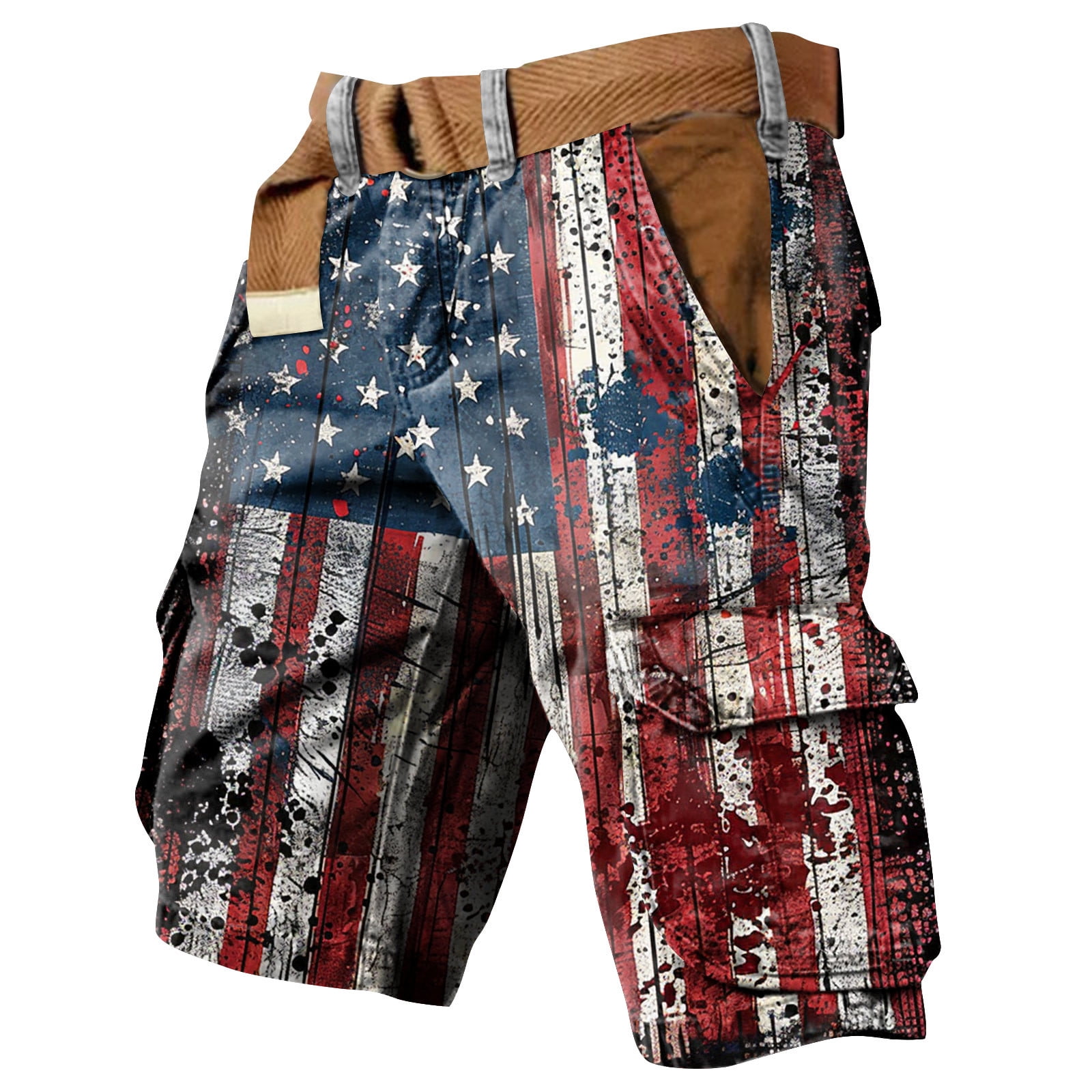 Drmagiyhm 4th of July Mens Cargo Shorts Athletic Gym Wide legs Short ...