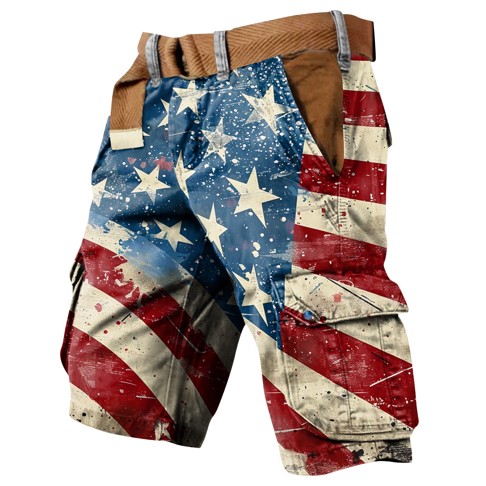 Drmagiyhm 4th of July Mens Cargo Shorts Casual Athletic Gym Wide legs ...