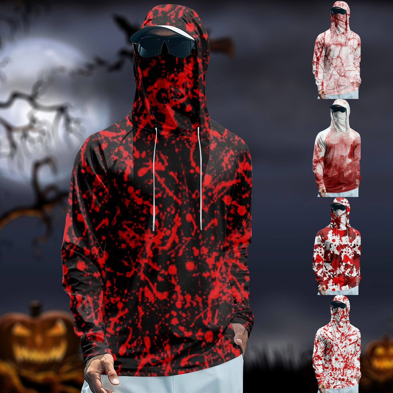 Drmagiyhm Halloween Mens Lightweight UPF 50+ Shirt Cooling Spf Fishing ...