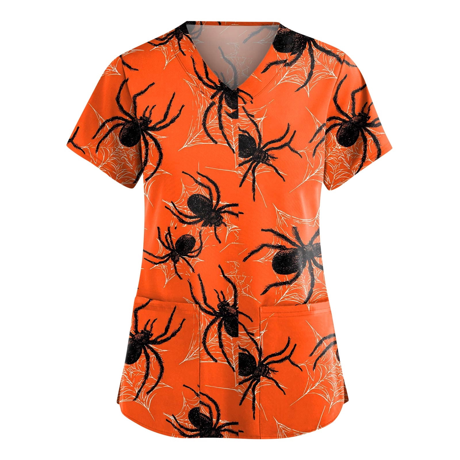 Drmagiyhm Halloween Scrub Tops Men Plus Size Halloween Shirt Funny ...