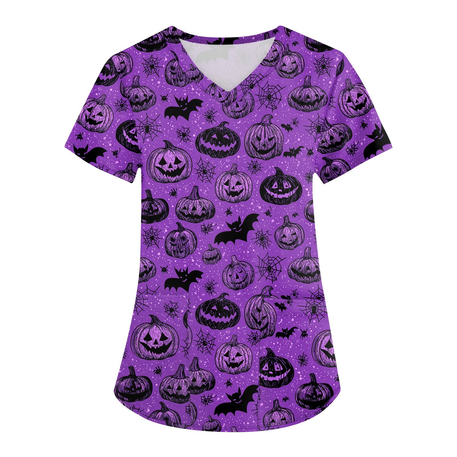 Drmagiyhm Halloween Scrub Tops Women Halloween Shirt Fun Nurse Uniforms ...