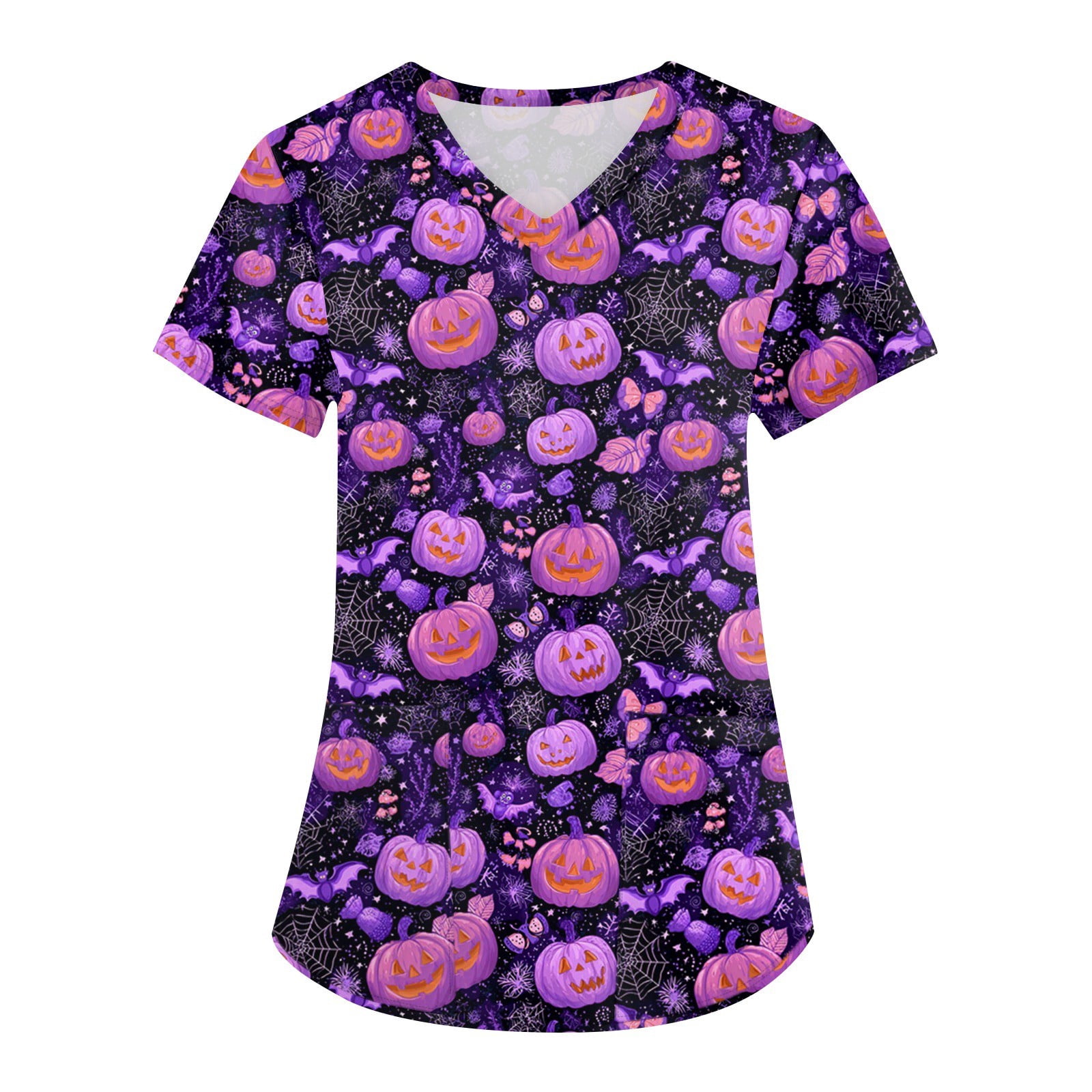 Drmagiyhm Halloween Scrub Tops Women Halloween Shirts Fun Medical ...