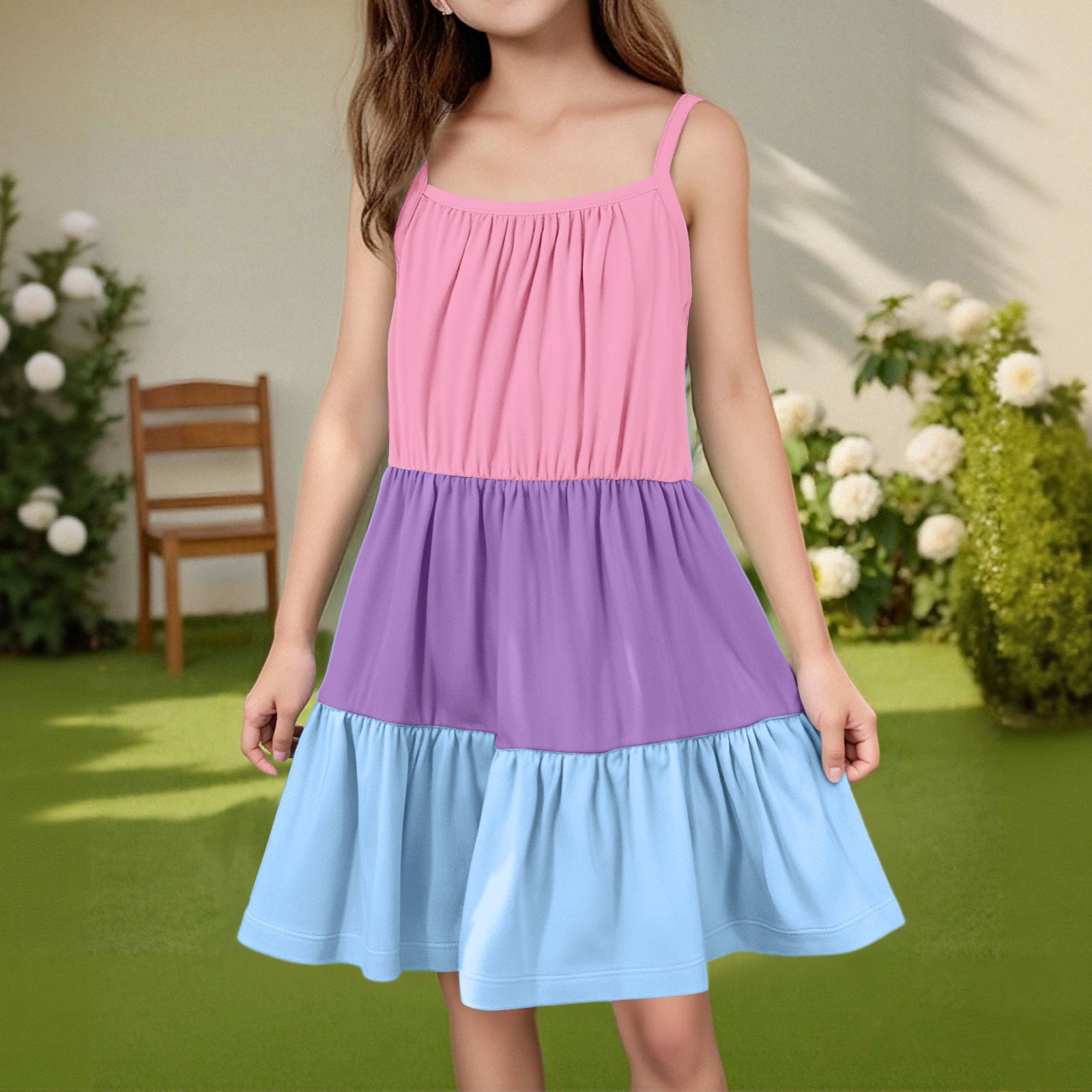 Drmagiyhm Little Girls Dresses Size 10-12 Summer Casual Girls Princess ...