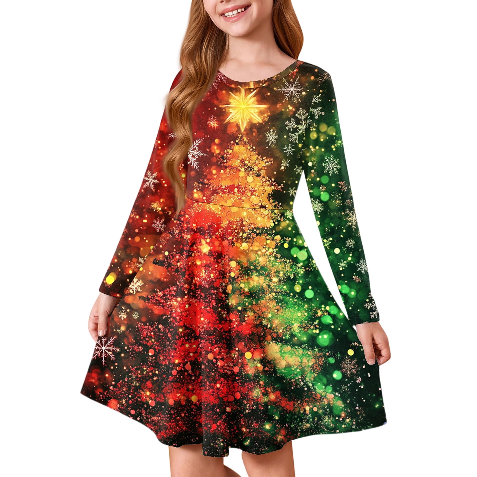 Drmagiyhm Long Sleeve Dresses for Girls 2025 Size 10-12 Christmas ...