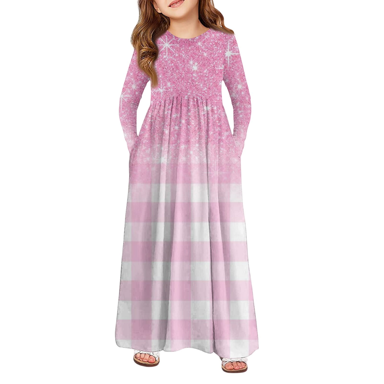 Drmagiyhm Maxi Dresses for Girl 2025 Size 10-12 Fall Boho Long-Sleeve ...