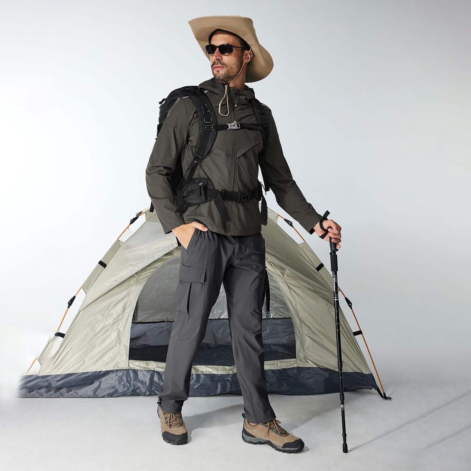 Drmagiyhm Men's Hiking Tactical Pants Athletic Hiking Waterproof Lonf ...