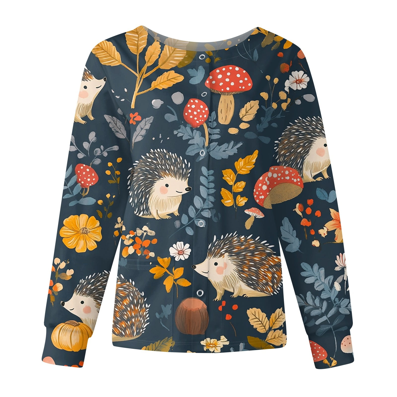 Drmagiyhm Nursing Jackets for Nurses Lightweight Lab Coat Floral ...