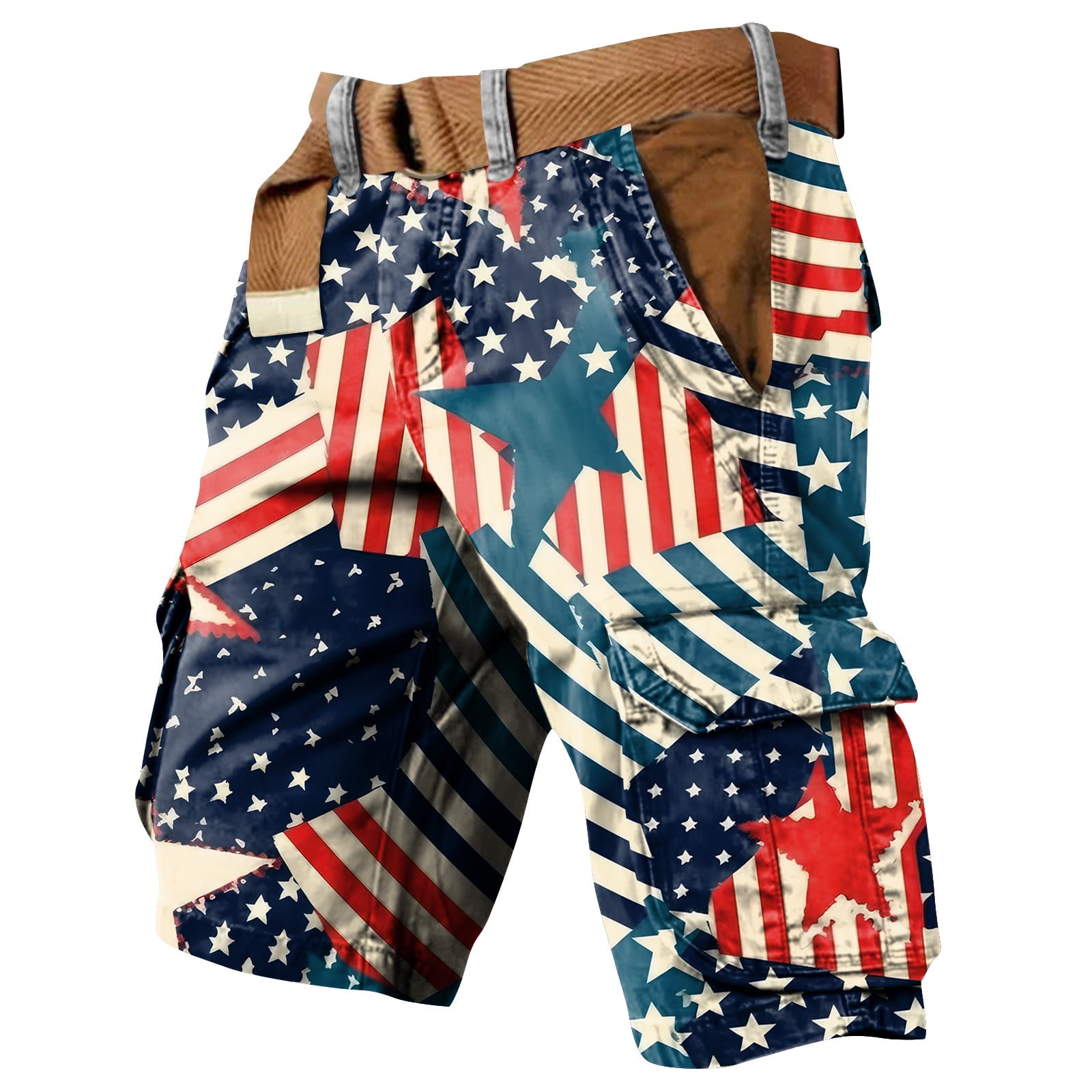 Drmagiyhm Patriotic Shorts for Men Athletic Casual Wide legs Short ...