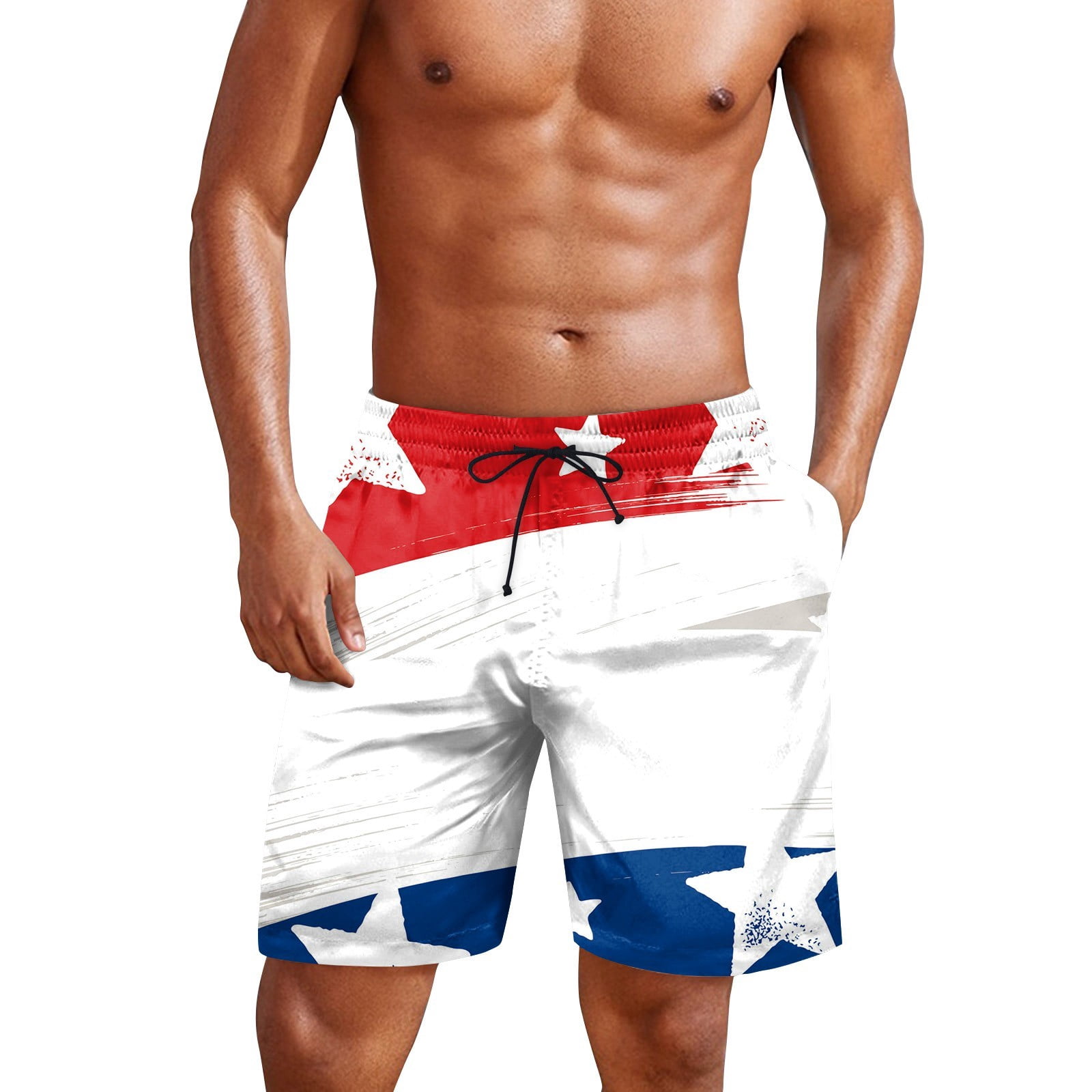 Drmagiyhm Patriotic Swim Trunks for Men 4th Of July Independence Day ...