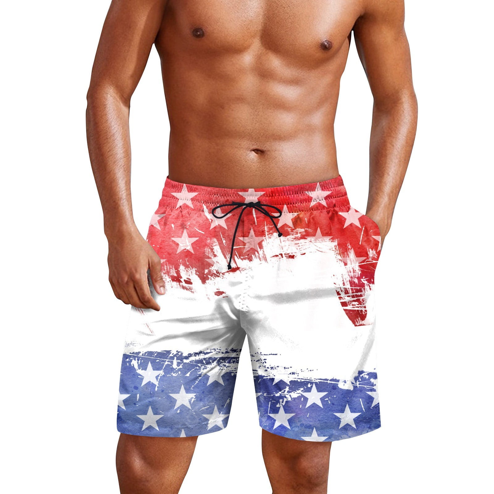 Drmagiyhm Swim Trunks Men July 4th Independence Day Shorts Bathing Suit ...