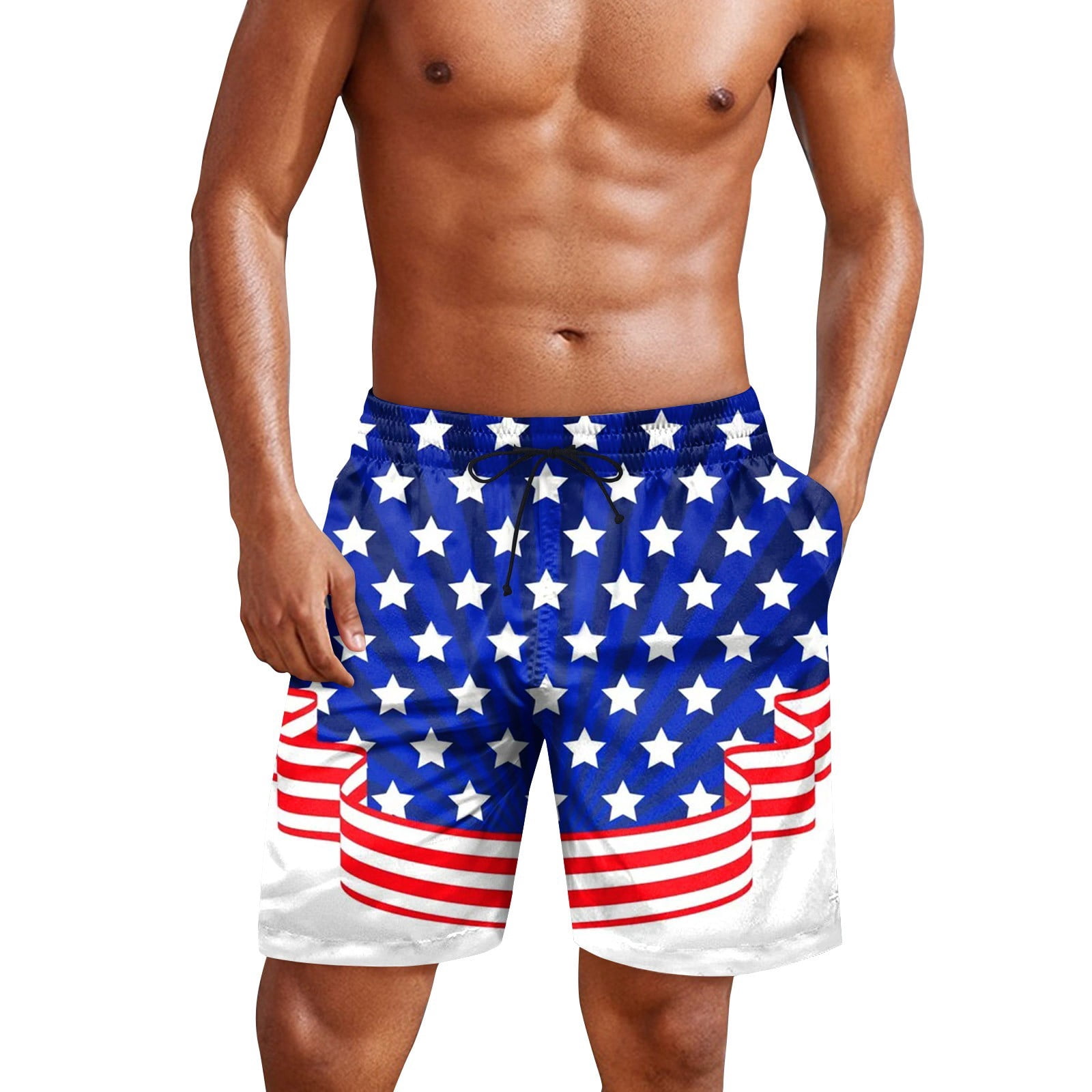 Drmagiyhm Swim Trunks Men July 4th Independence Day Suit Bathing Suits ...
