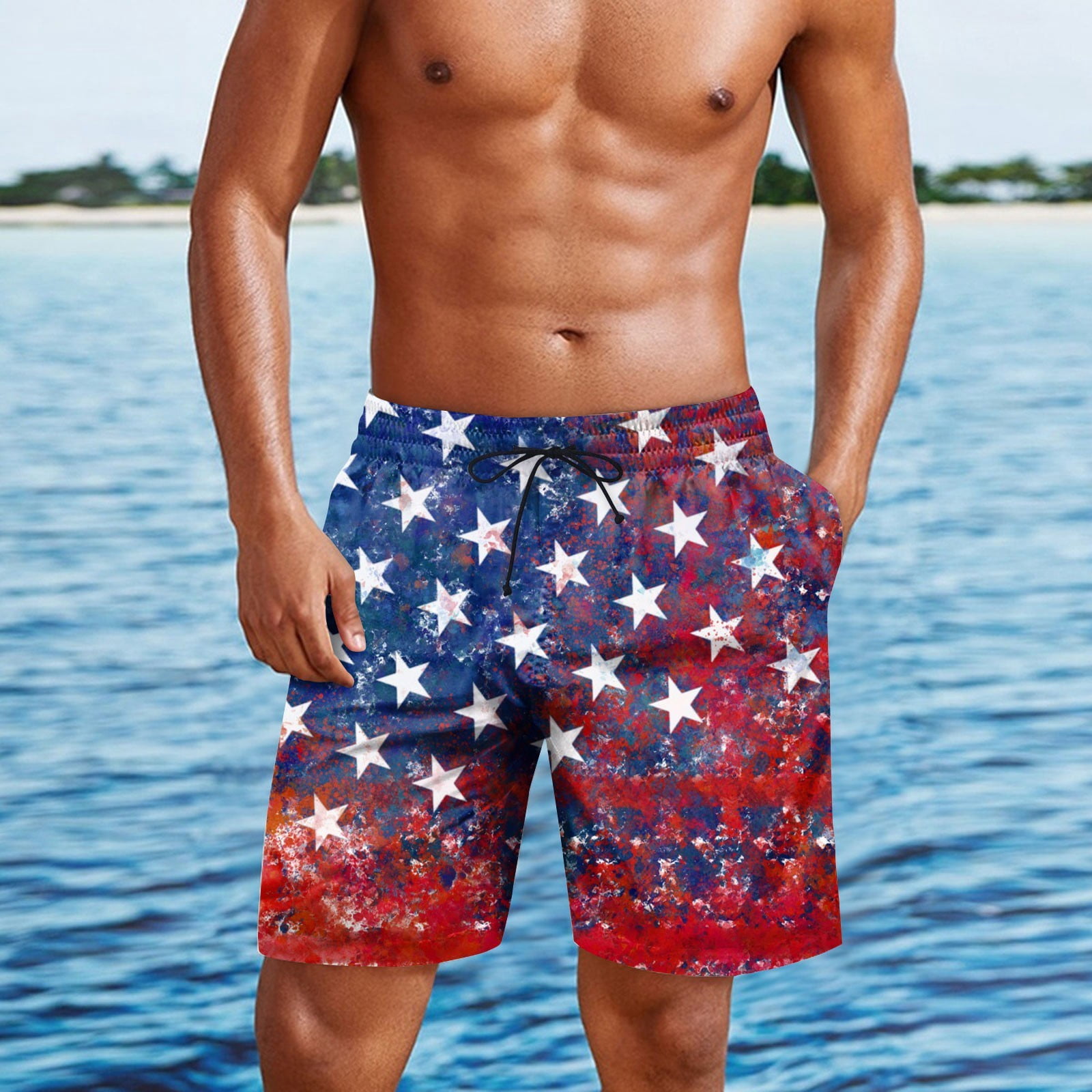 Drmagiyhm Swim Trunks for Men 4th Of July Independence Day Shorts ...