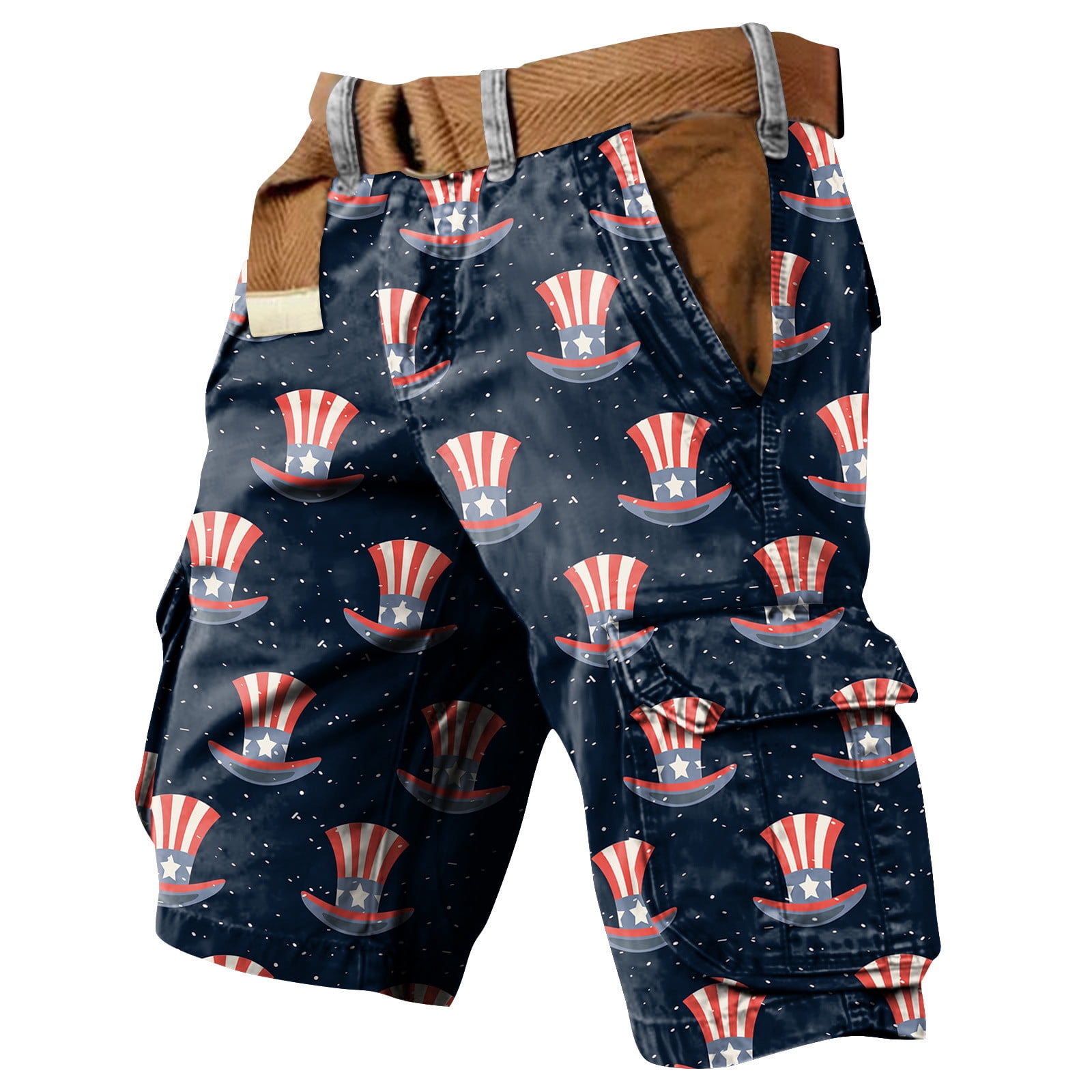 Drmagiyhm USA Men's Casual Cargo Shorts Athletic Vacation Wide legs ...